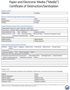 Destruction of Paper-based CUI - CUI Institute